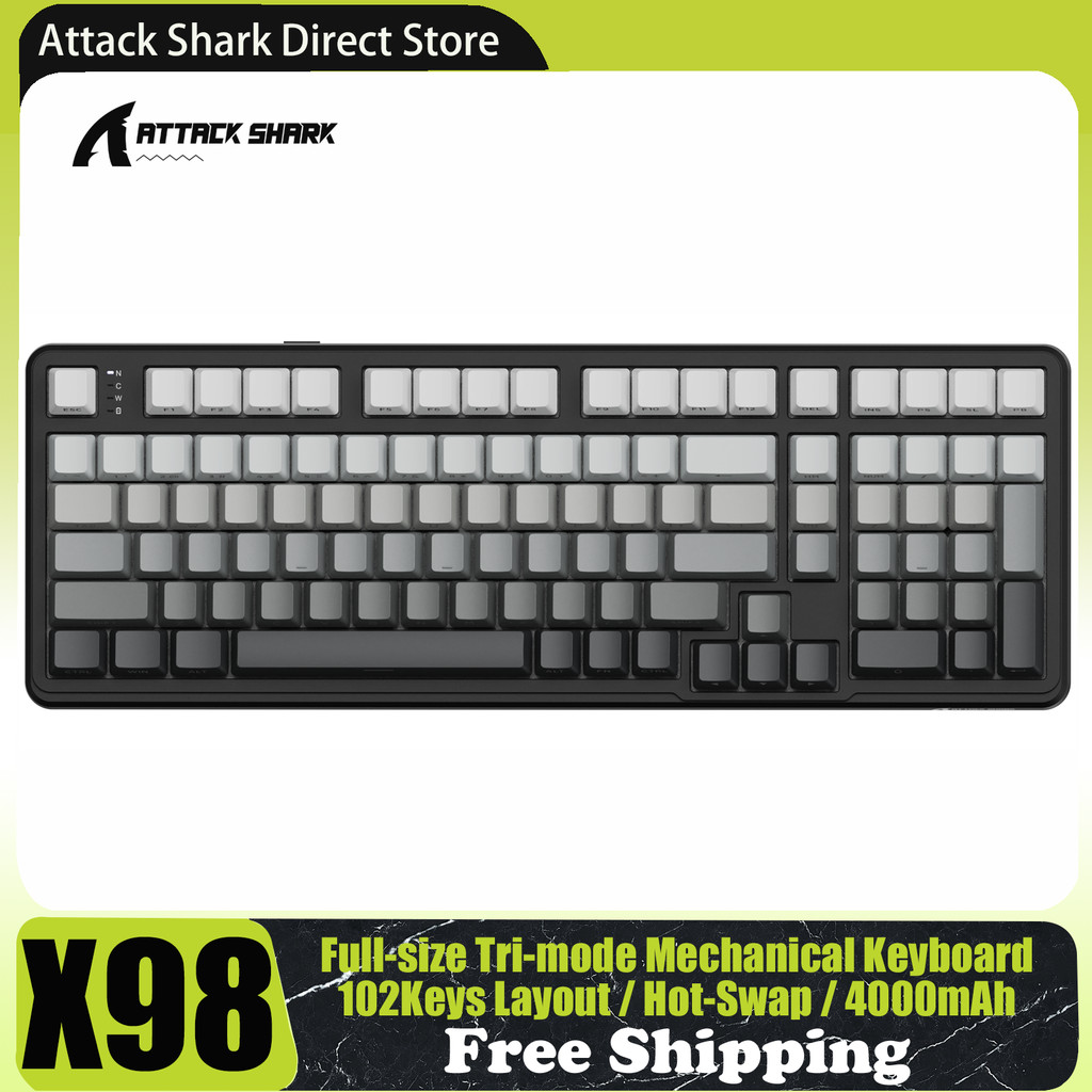 Jual ATTACK SHARK X98 Full-size Tri-mode Gasket Mechanical Keyboard ...
