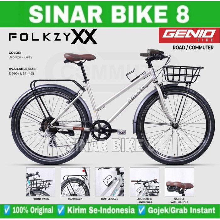 Jual Sepeda Touring / Commuter GENIO FOLKZY XX Ukuran 26 Inch 8 Speed ...