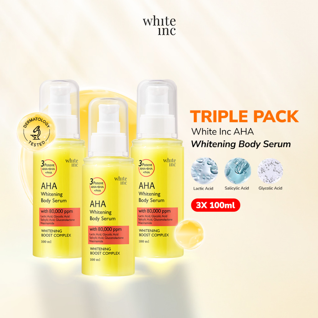 Jual [PACKAGE] WHITE INC AHA Body Serum to Whitening & Moisturising ...