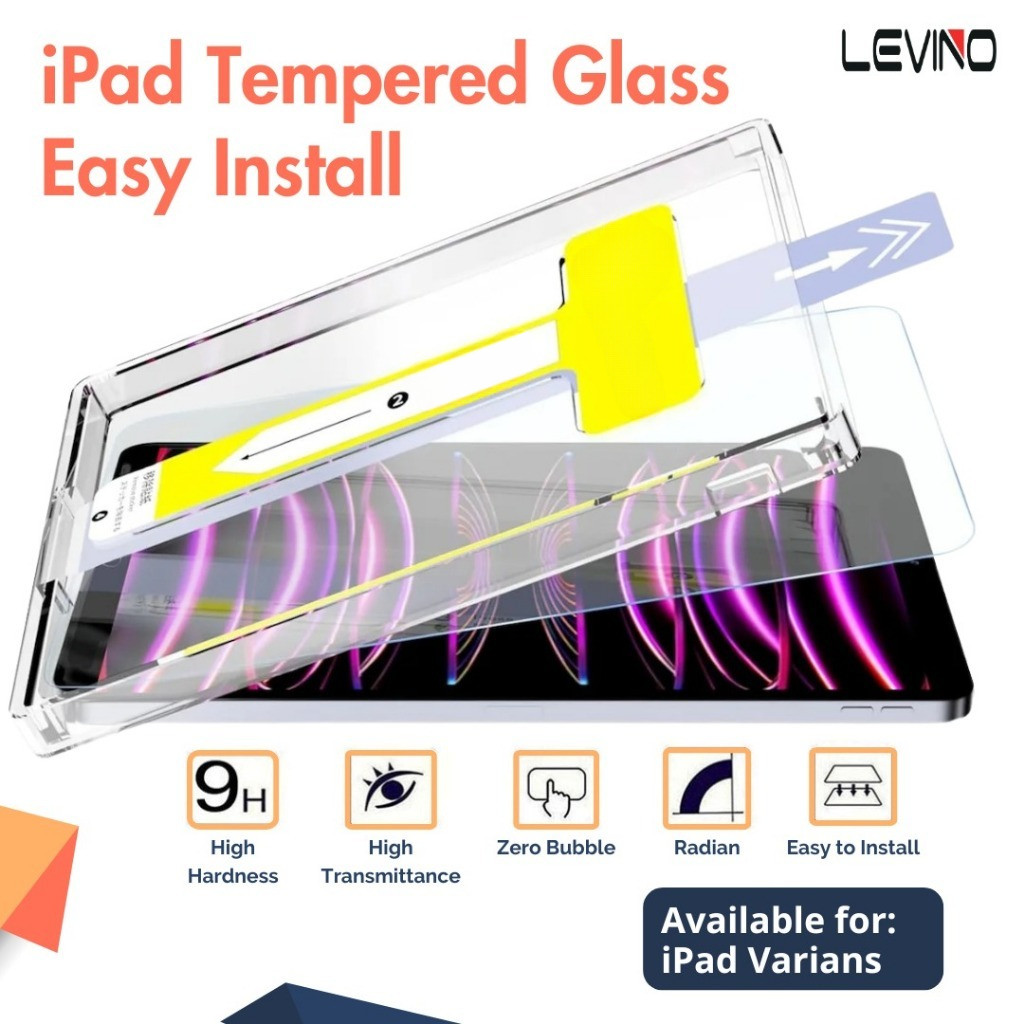 Jual LEVINO Tempered Glass Screen Protector (Easy Install) for iPad Gen ...
