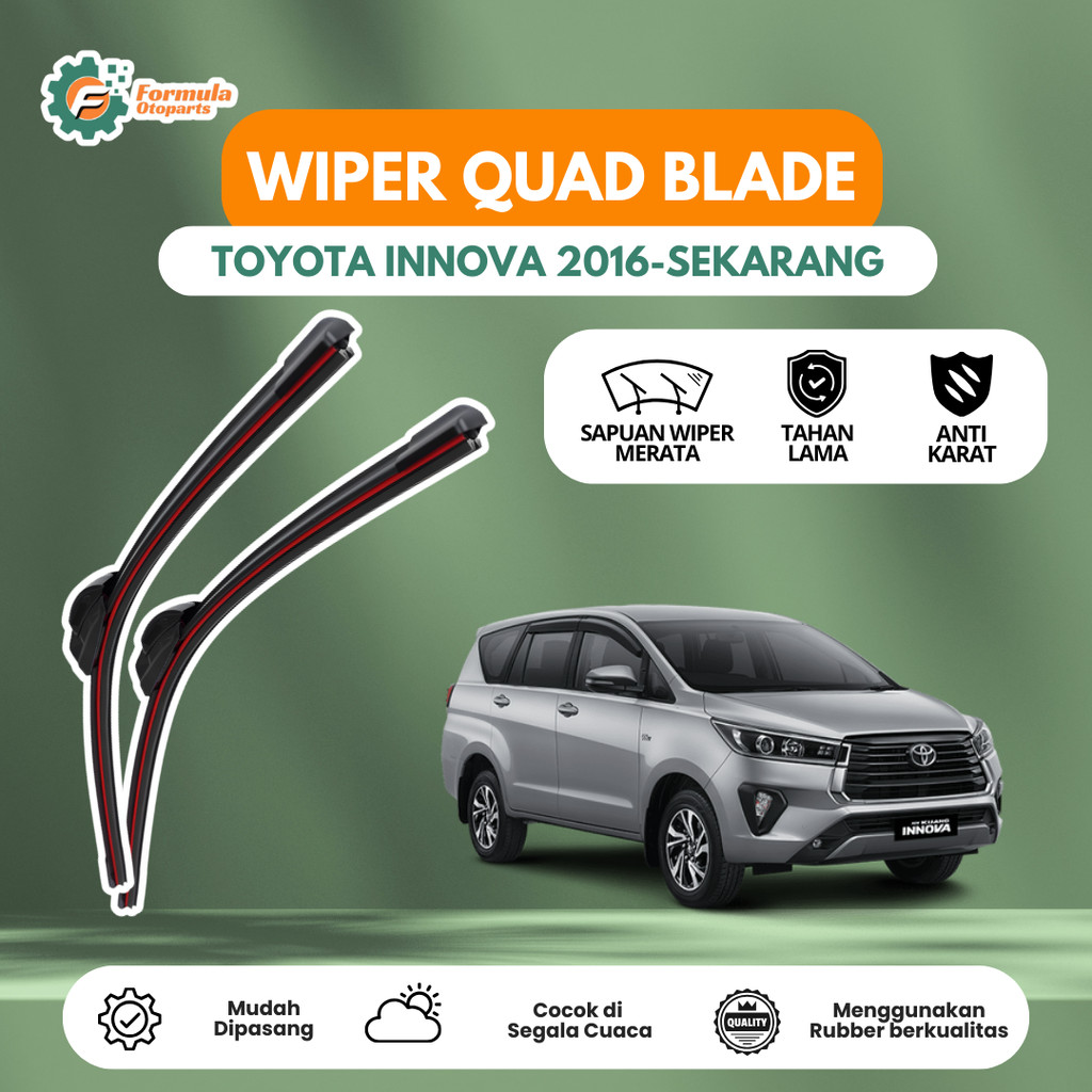 Jual Wiper Quad Blade Mobil Toyota Kijang Innova Reborn 2016 - Sekarang ...