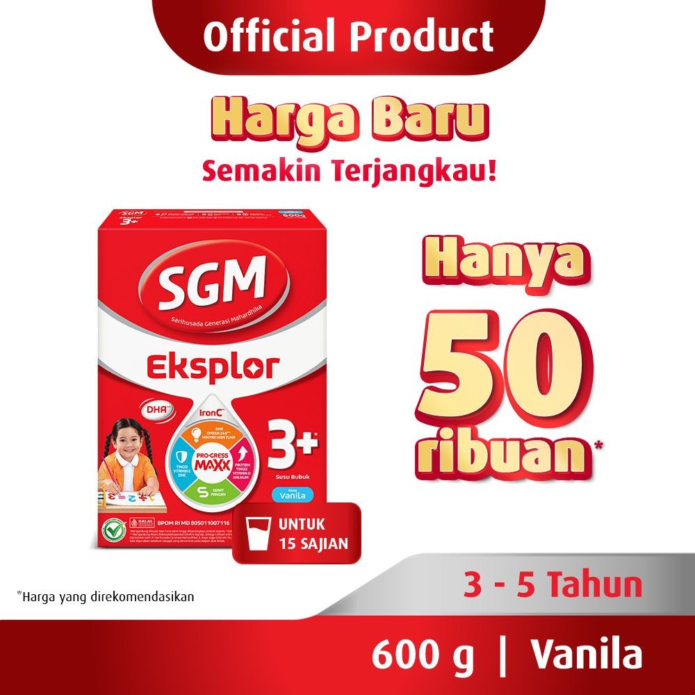 Jual SGM EKSPLOR 3+ PRO-GRESSMAXX SUSU PERTUMBUHAN VANILA 600g | Shopee ...