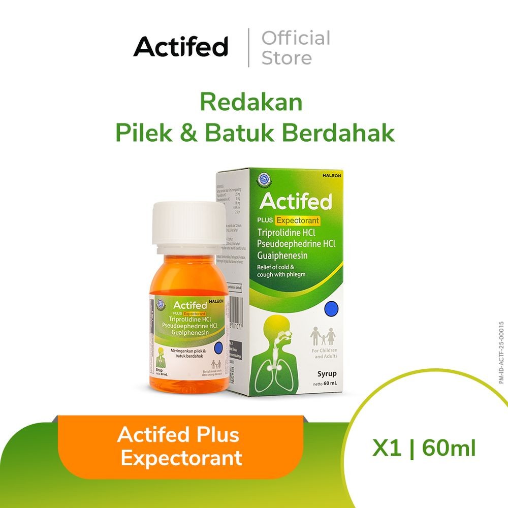 Jual ACTIFED SYRUP PILEK&BATUK BERDAHAK 60mL | Shopee Indonesia