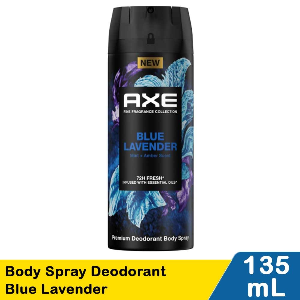 Jual AXE BODY SPRAY DEODORANT BLUE LAVENDER 135mL | Shopee Indonesia