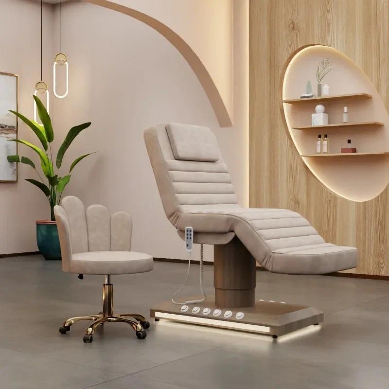 Jual Luxury Salon Electric Spa Treatment Chair Luxury Curved Facial ...