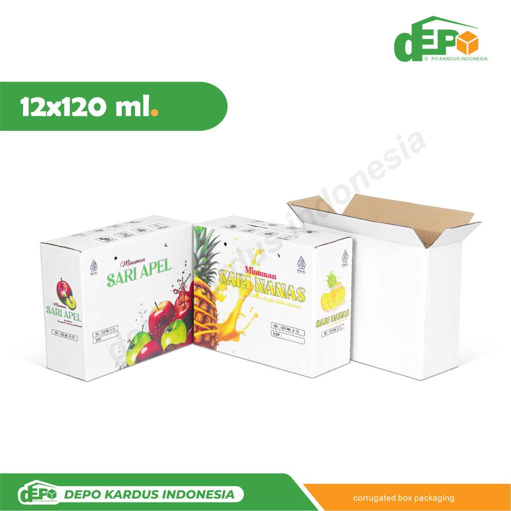 Jual Box 23x8,4x19 ( 12x120 ml GEPENG ) Kardus/Karton/Kemasan/boxamdk ...