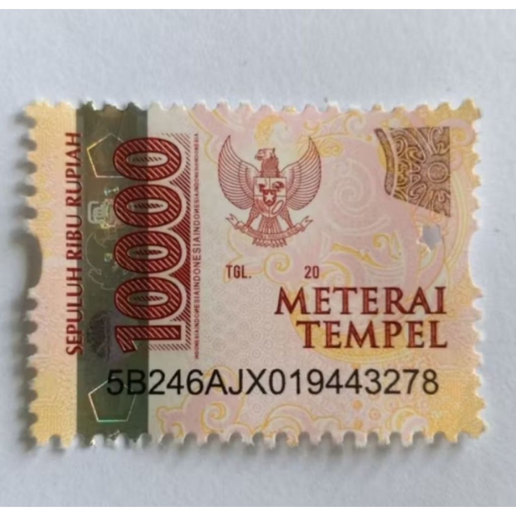 Jual A1 MTR1 materai 10000 Meterai 10ribu Baru Sepuluh Ribu Tempel | Shopee Indonesia