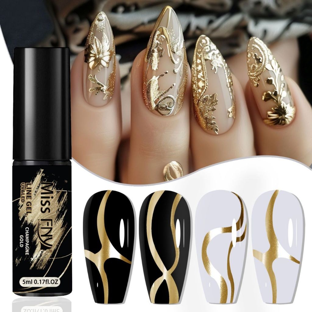 Jual FINY METAL CHROME LINER TUBE GEL 5ML GOLD SILVER METAL LINER GEL ...