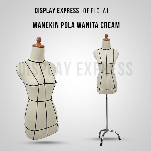 Jual Display Express Manekin Draping/ Patung POLA Wanita Warna KREM ...