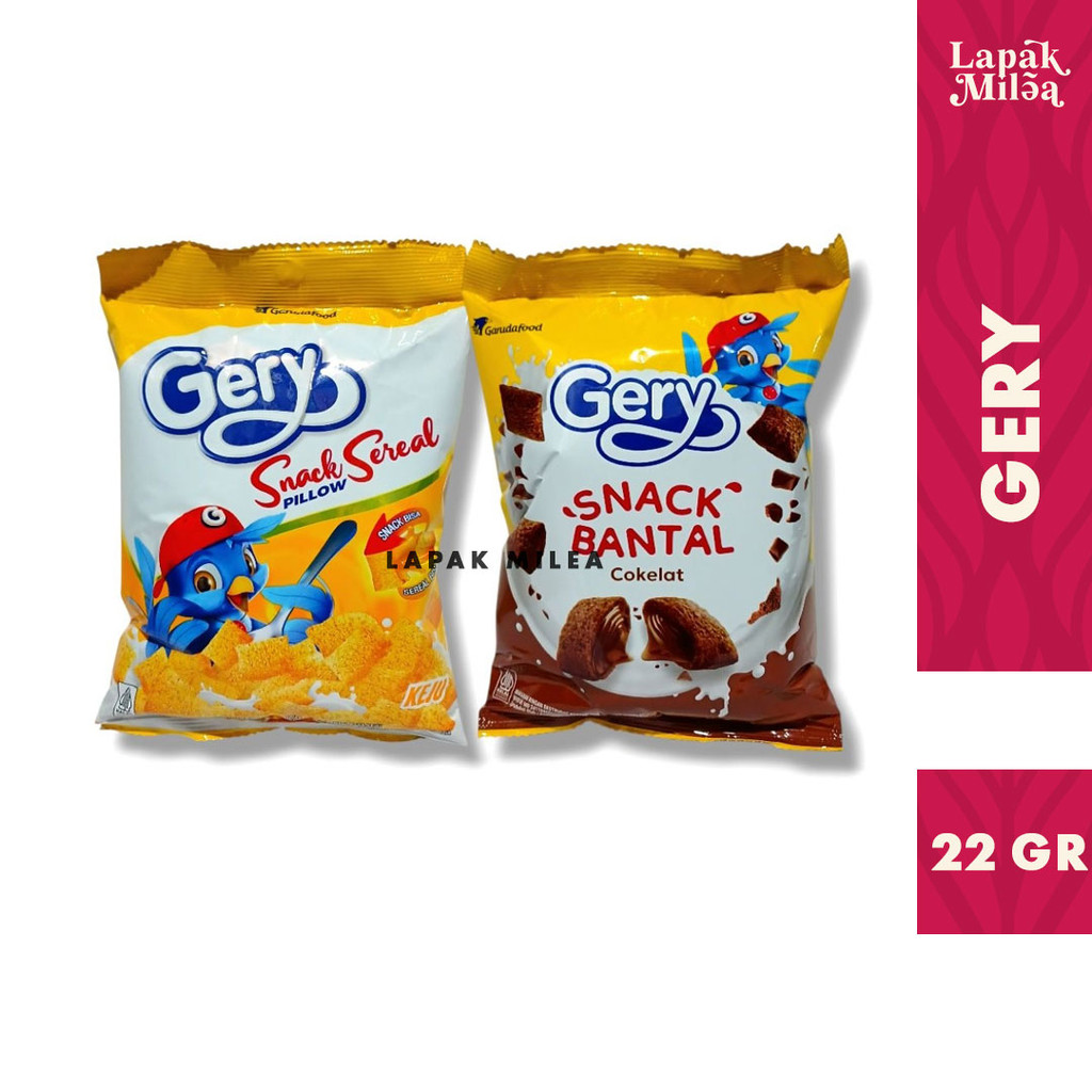 Jual Snack Gery Bantal Kemasan Jumbo 22gr Rasa Coklat dan Keju | Shopee ...