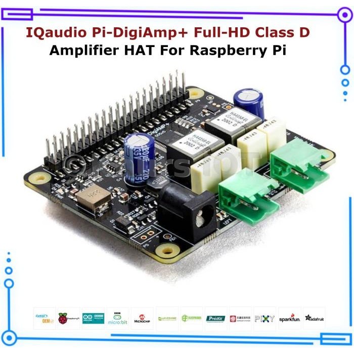 Jual IQaudio Pi DigiAmp+ Full HD Class D Amplifier HAT BEST | Shopee ...