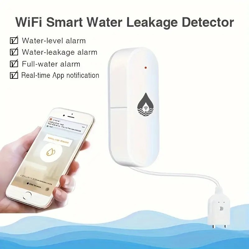 Jual WiFi Water Leakage Sensor Tuya Smart Home Flood Leak Detector App ...