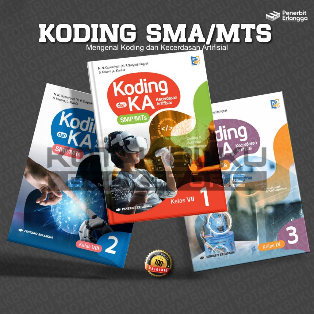 Jual ( ERLANGGA ) Koding Dan Kecerdasan Artifisial kelas 7 8 9 SMP ...