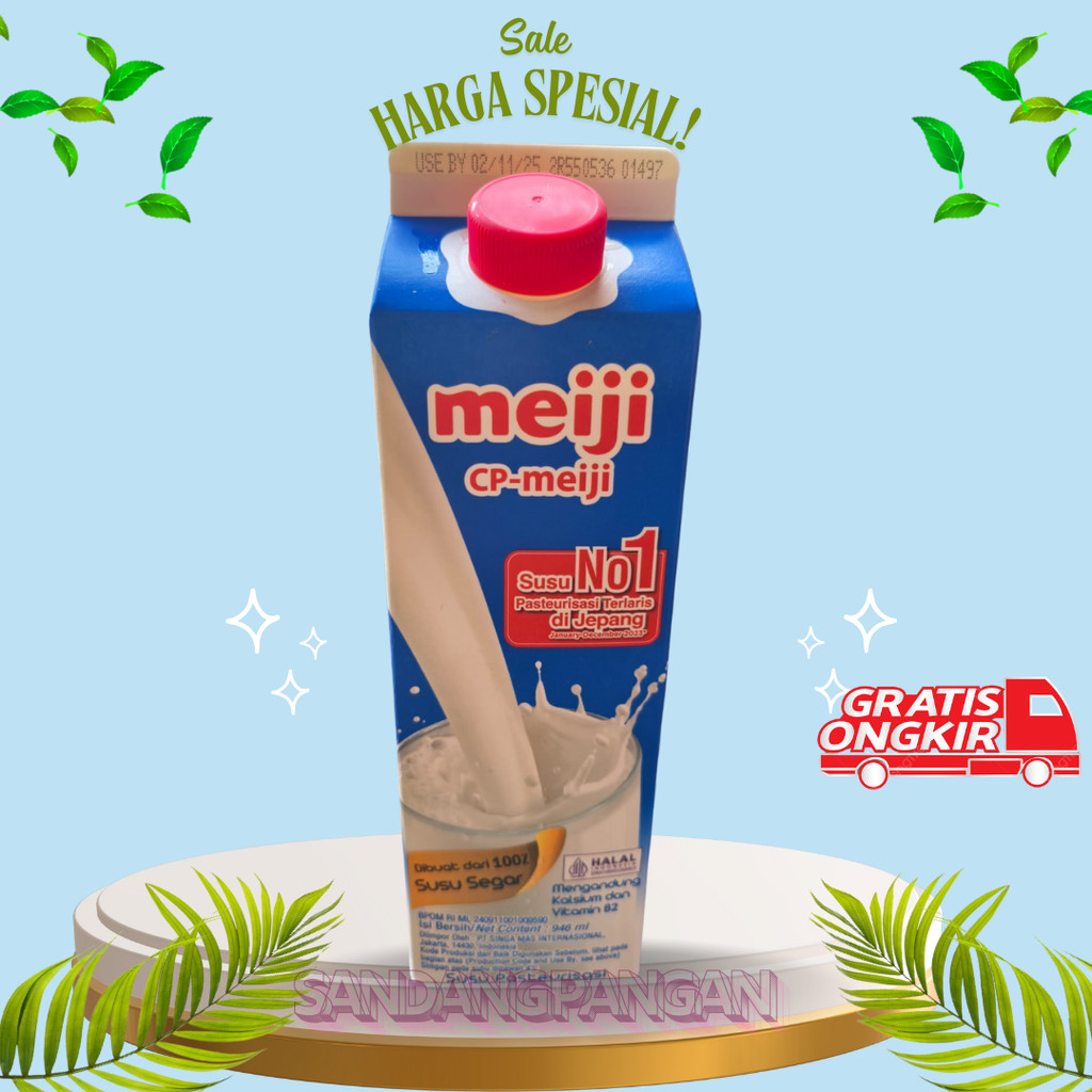 Jual SUSU MEIJI FRESH MILK / PASTEURIZED MILK 946 ML - KEMASAN BIRU ...