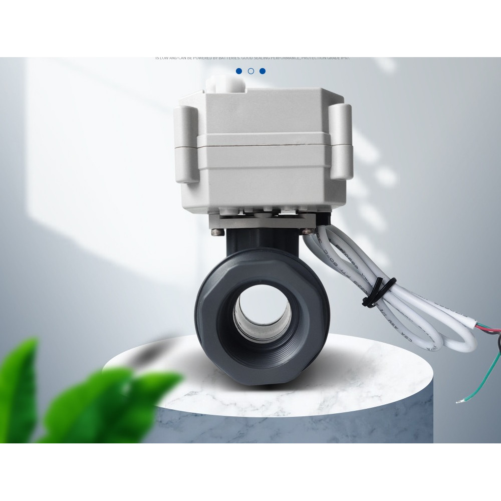 Jual DN32 PVC Electric Water Valve , 11/4" Bore size 25mm, with Manual ...