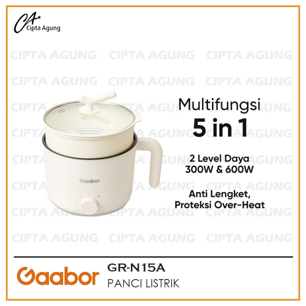 Jual GAABOR PANCI LISTRIK GR-N15A SERBAGUNA ELECTRIC COOKER ANTI ...