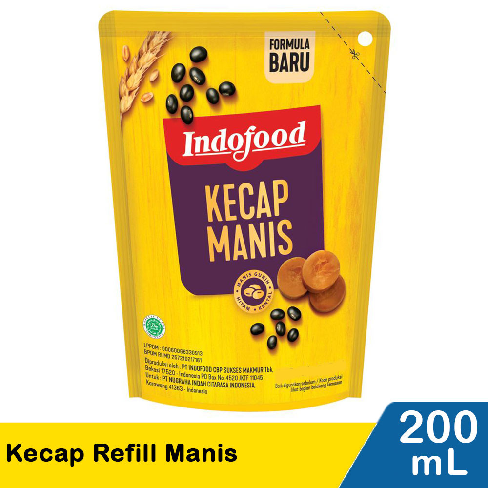 Jual INDOFOOD KECAP REFILL MANIS 225mL/280g | Shopee Indonesia