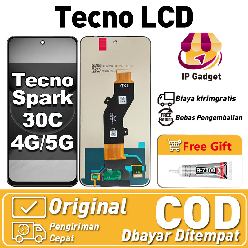 Jual Original LCD TECNO SPARK 30C 4G 5G FULLSET GIFTS asli Layar hp ...