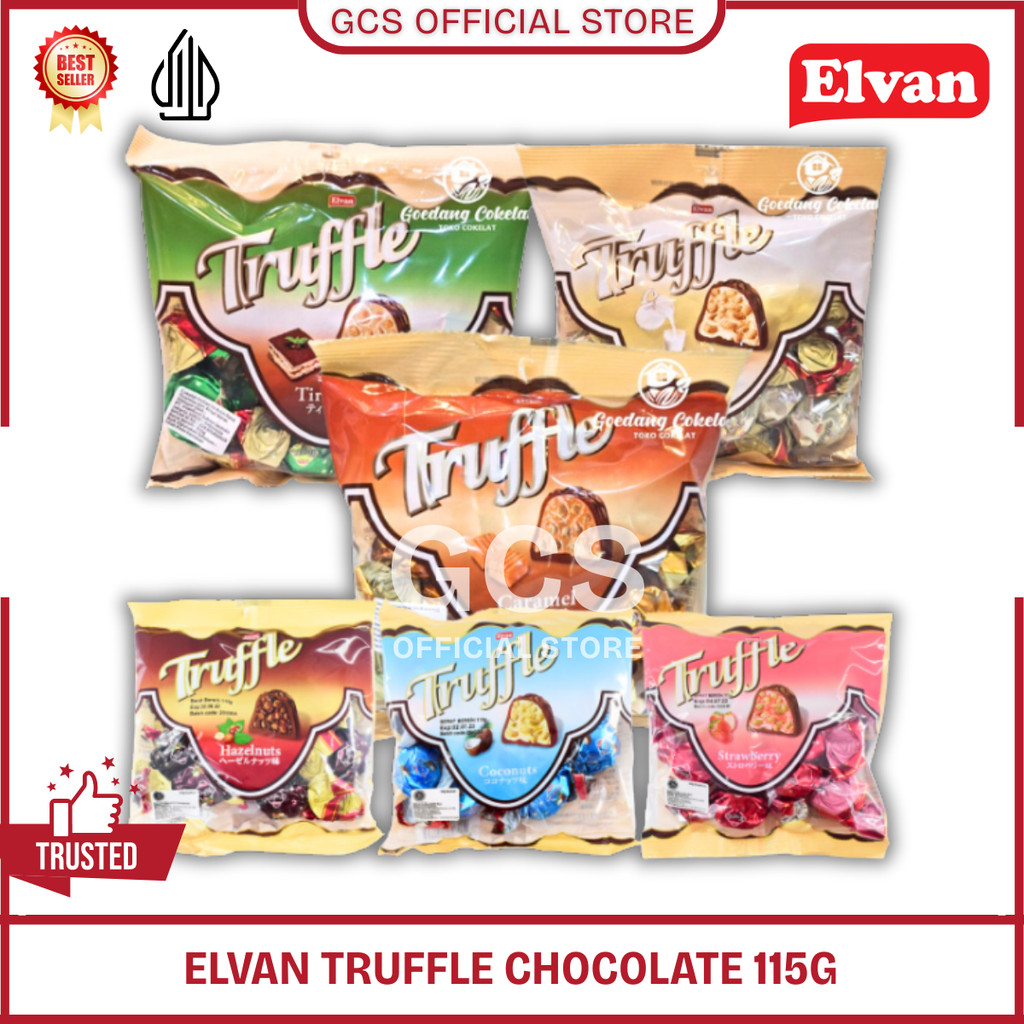 Jual ELVAN TRUFFLE Chocolate Tiramisu Milk Caramel Coconut Strawberry Hazelnut Cokelat Turki ...