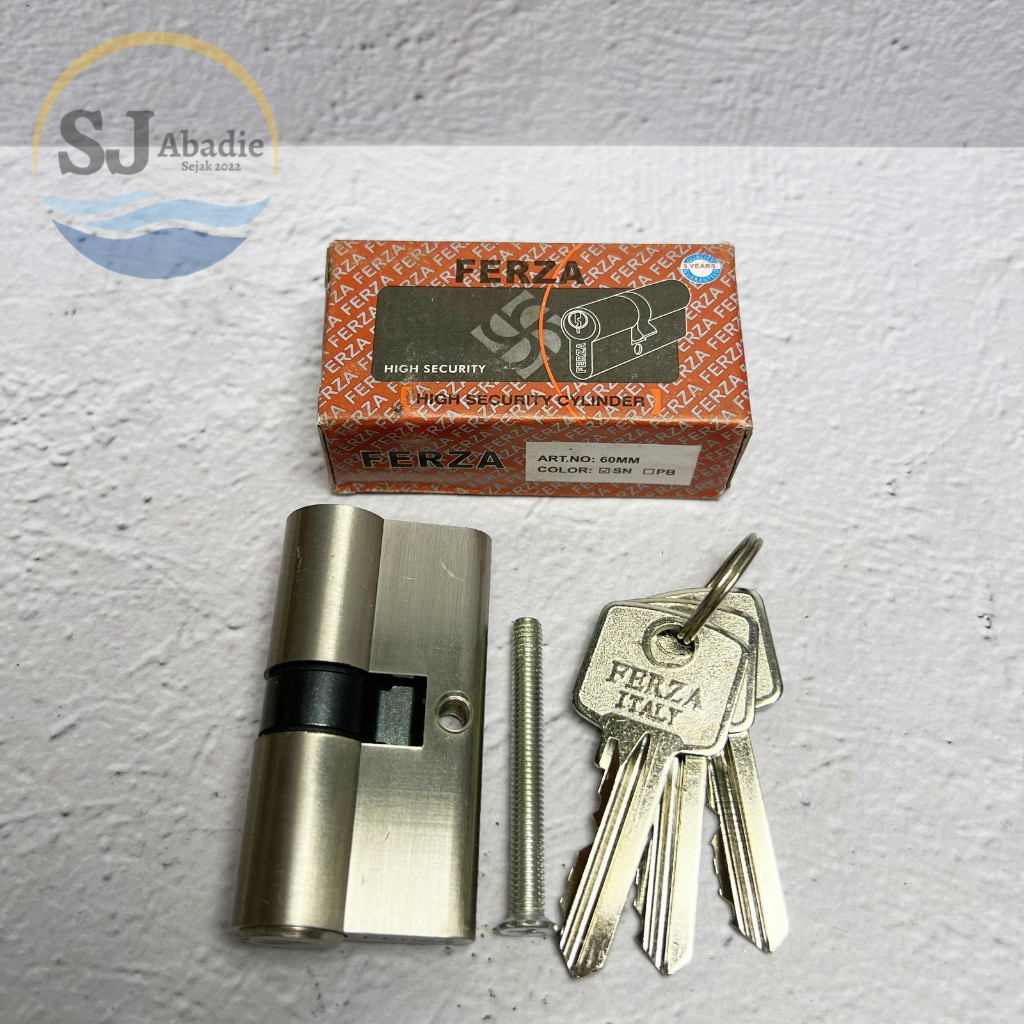 Jual (1 PC) FERZA Cylinder Silinder Kunci Pintu Kuningan Putih / Kuning ...