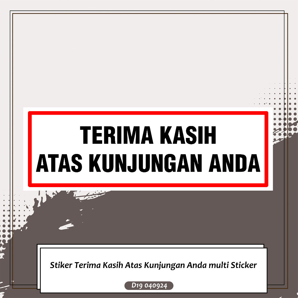 Jual Stiker Terima Kasih Atas Kunjungan Anda multi Sticker | Shopee ...