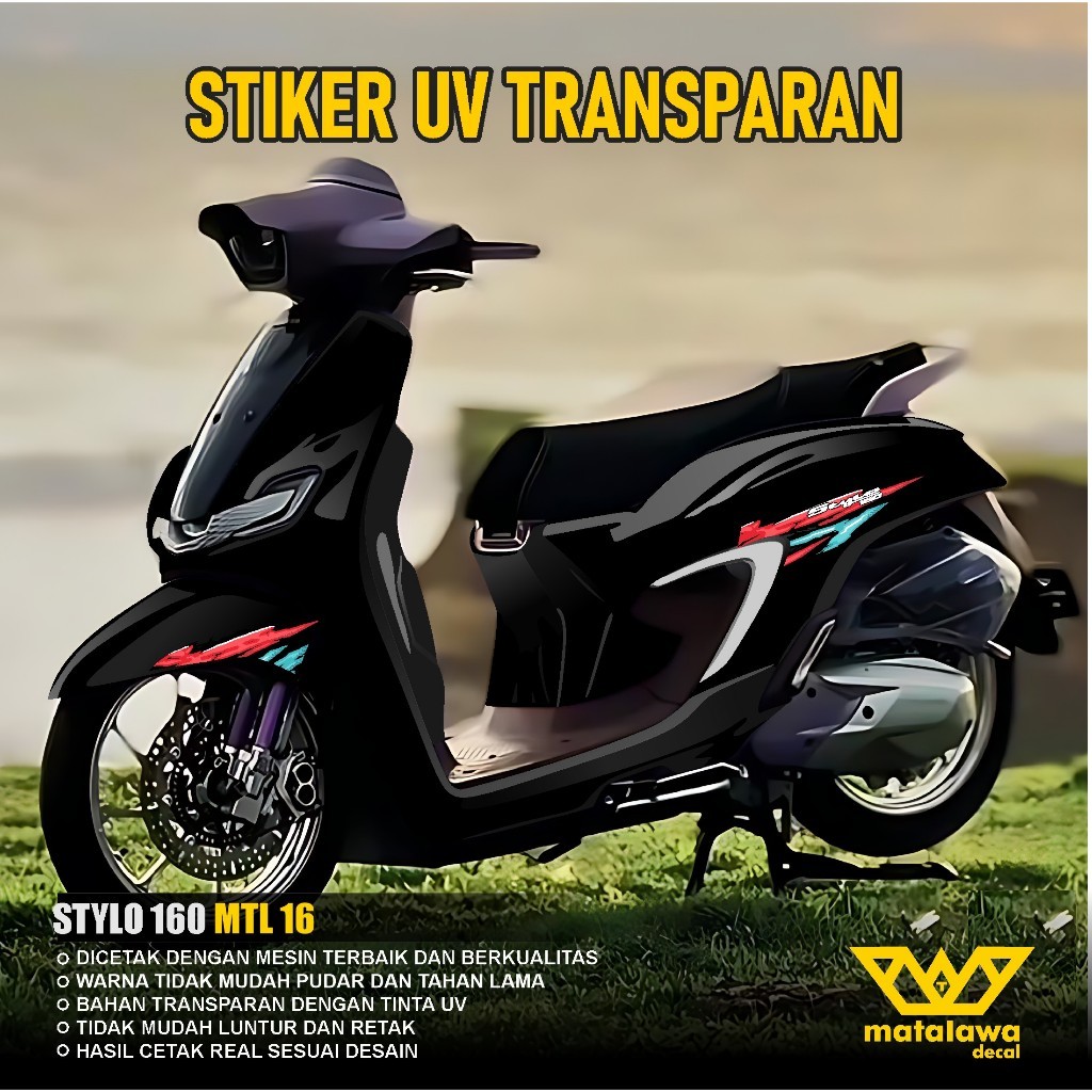 Jual Stiker Honda Stylo 160 Sticker Uv Transparan Striping Lis motor ...