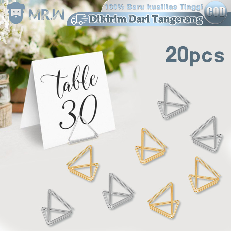 Jual 20pcs Stand Nomor Meja Segitiga Display Stand Card Price Name Tag ...