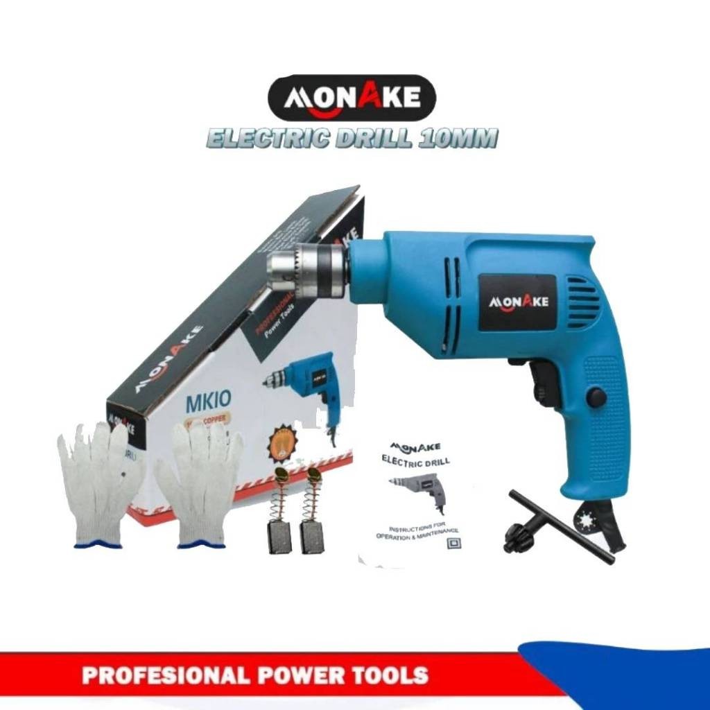 Jual MONAKE MESIN BOR LISTRIK 10MM BOLAK BALIK MK10/BOR TANGAN 10MM ...