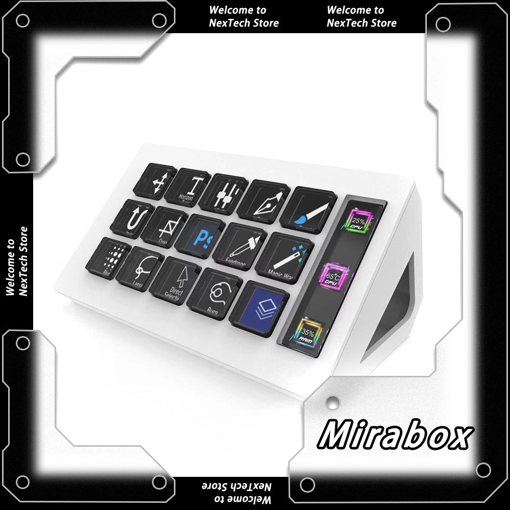 Jual Mirabox Streamdeck 293s Visual Keyboard 15 Keys Gamer Keyboard Lcd ...
