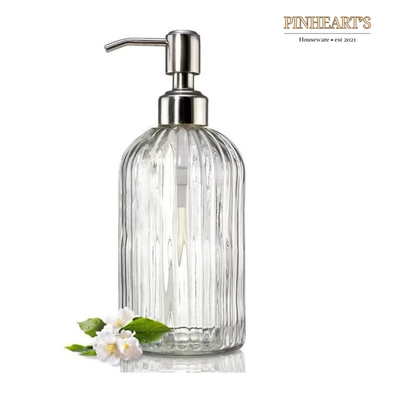 Jual HSO - DISPENSER SABUN KACA CRYSTAL SOAP DISPENSER / HAND SANITIZER ...