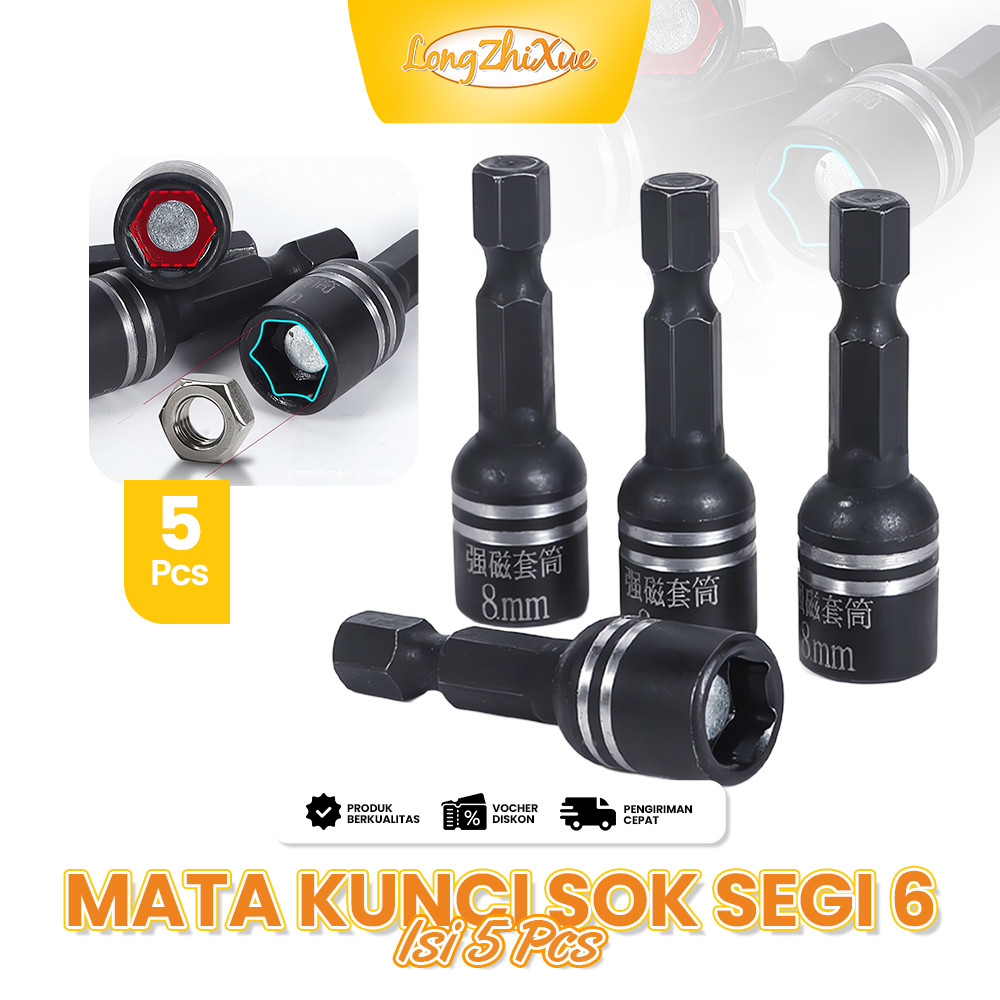Jual Set Socket Hex Magnet 8mm (5 Pcs) -Baja S2 Anti Karat Cocok untuk ...