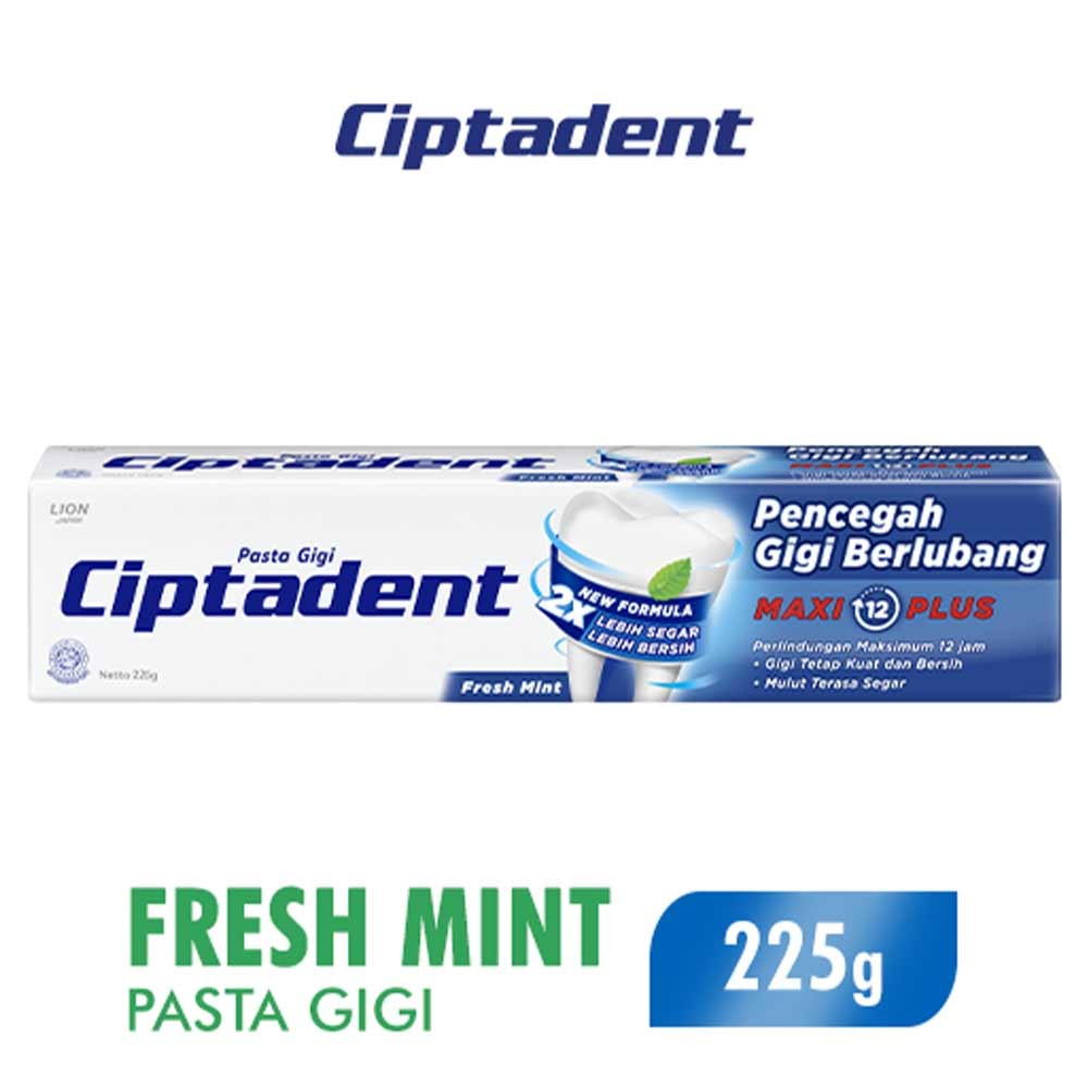 Jual CIPTADENT PASTA GIGI MAXI 12 PLUS JUMBO FRESHMINT 250/225g ...