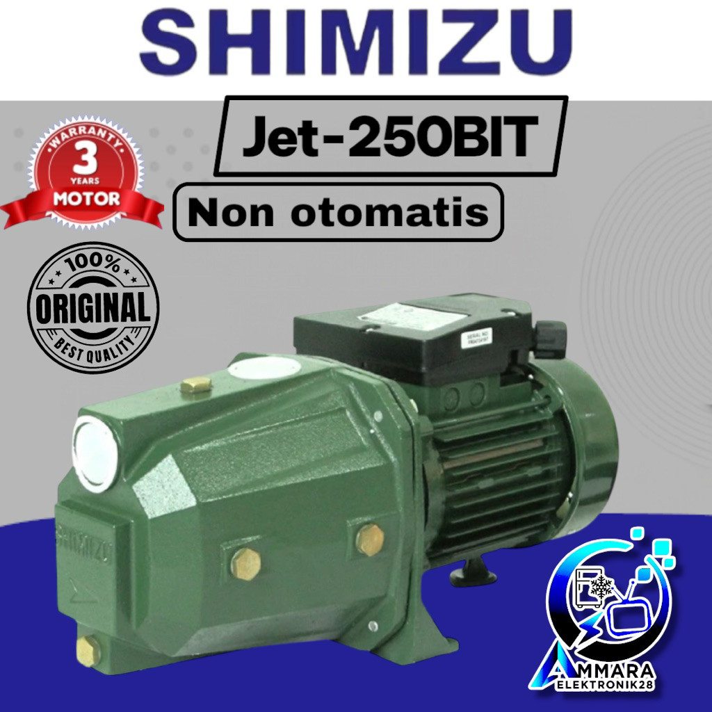 Jual POMPA AIR SHIMIZU SEMI JET-250 BIT Non Otomatis Shimizu Total Head ...