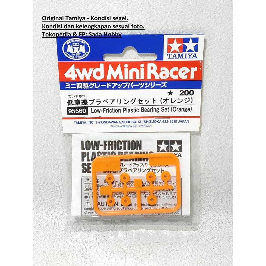 Jual HW !!! Tamiya 95560 Low Friction Plastic Bearing Set Orange ...