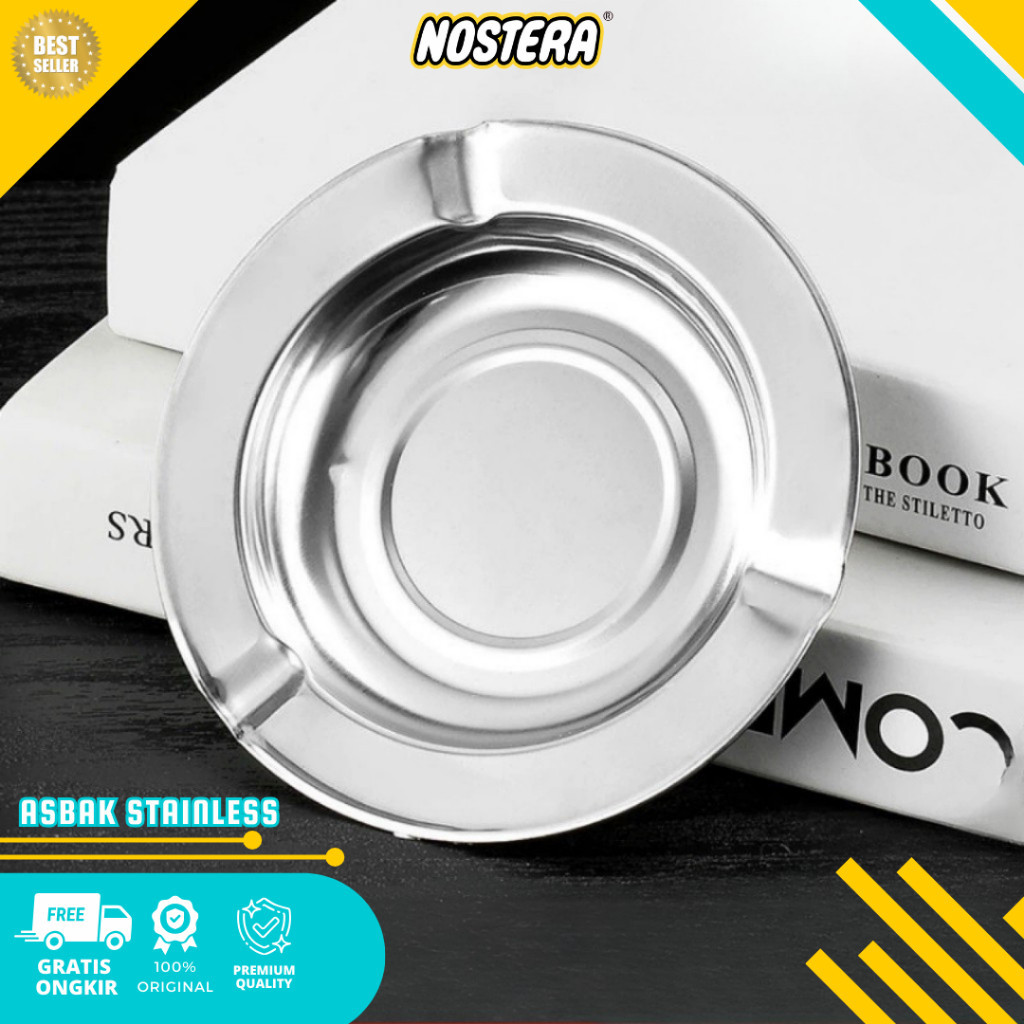 Jual NOSTERA Kitchen - Asbak Stainless Steel Besi Bulat / Tempat Abu ...