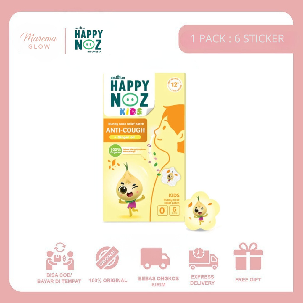 Jual Happy Noz Anti Cough | Izin PKRT Sticker Bawang Formula Anti Batuk ...