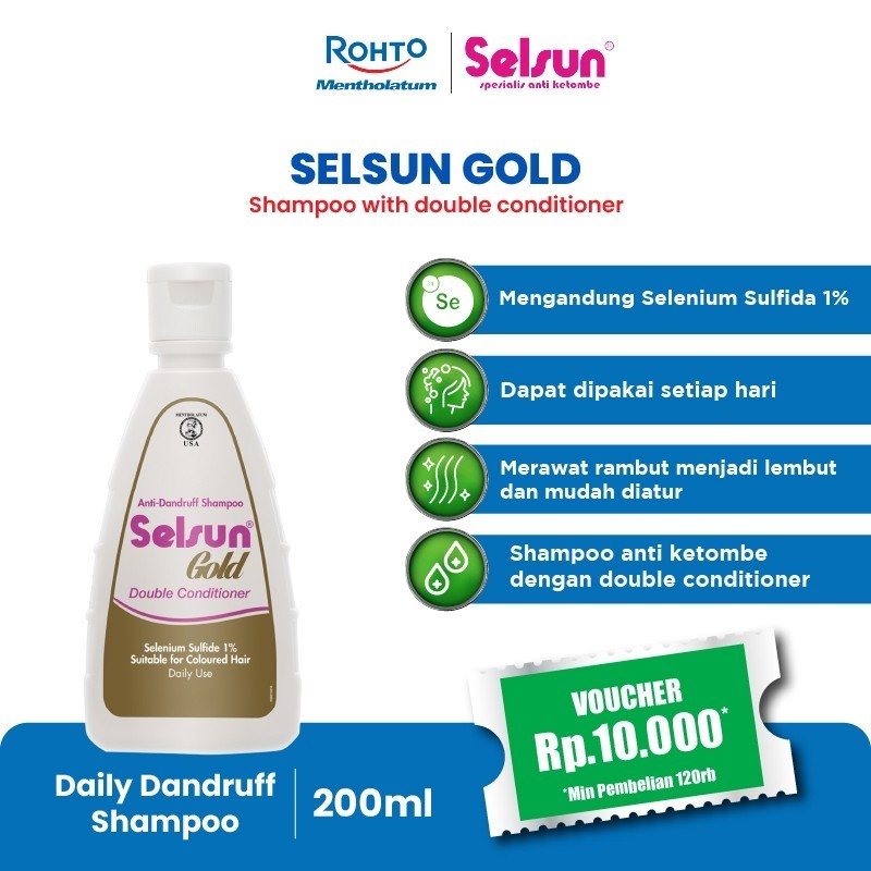 Jual Selsun Gold Dandruff Shampoo with Selenium Sulfide double ...
