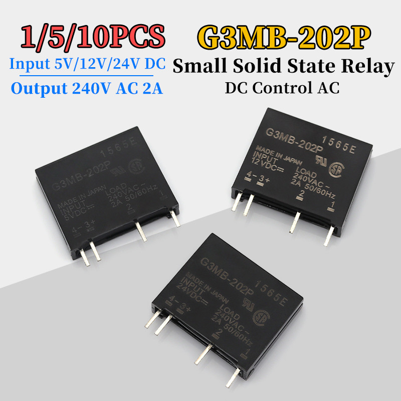 Jual 1/5/10Pcs Relay Module G3MB-202P G3MB 202P DC-AC SSR Input 5V/12V ...