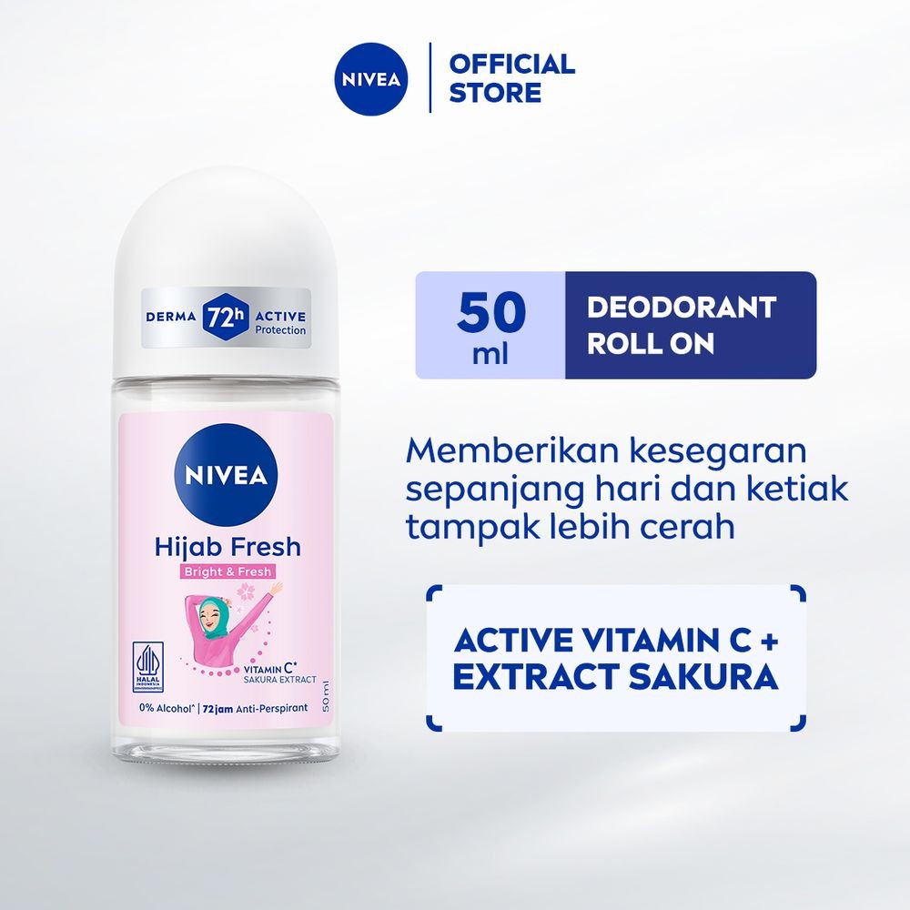 Jual NIVEA DEO ROLL ON WHITENING HIJAB FRESH 50mL | Shopee Indonesia