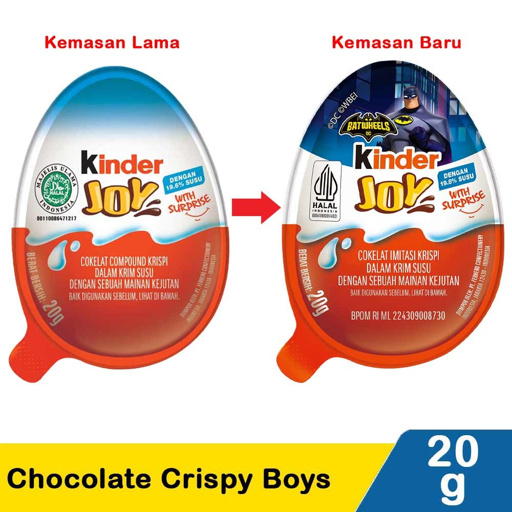 Jual KINDER JOY CHOCOLATE CRISPY BOYS 20g | Shopee Indonesia