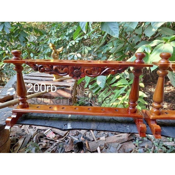 Jual jagrak keris isi 7 dari kayu jati termurah sudah finishing kayu ...