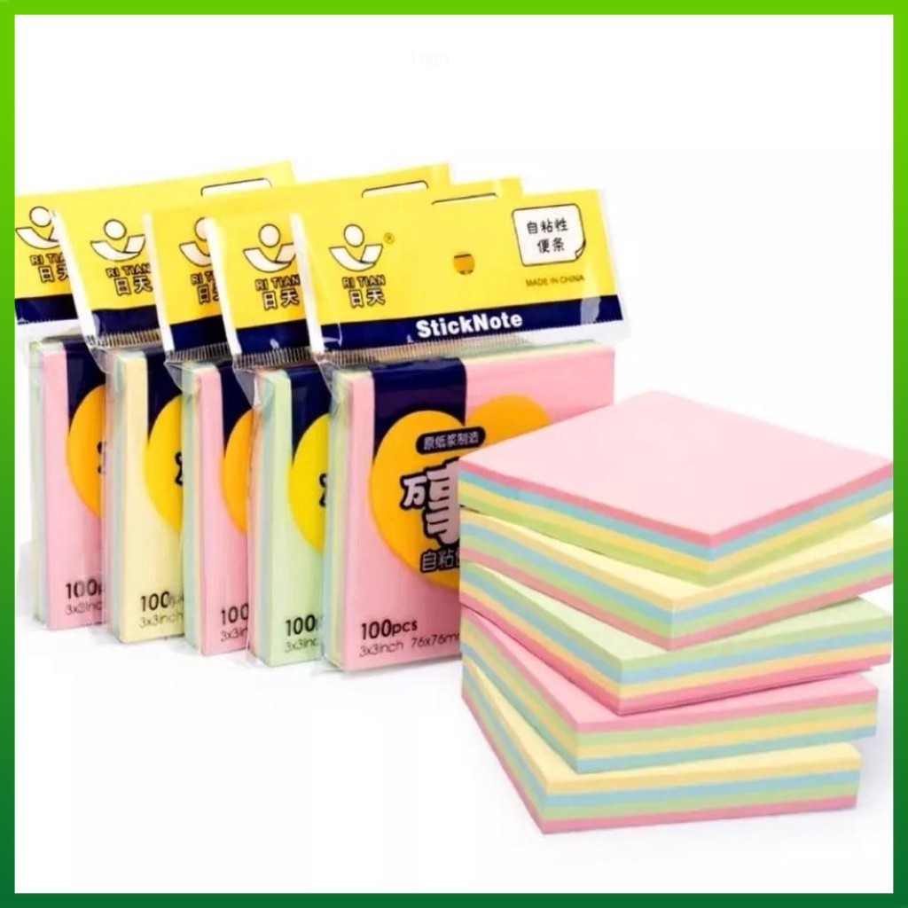 Jual MEMO STICKY NOTE KERTAS TEMPEL STICKY NOTE POLOS KERTAS MEMO POLOS ...