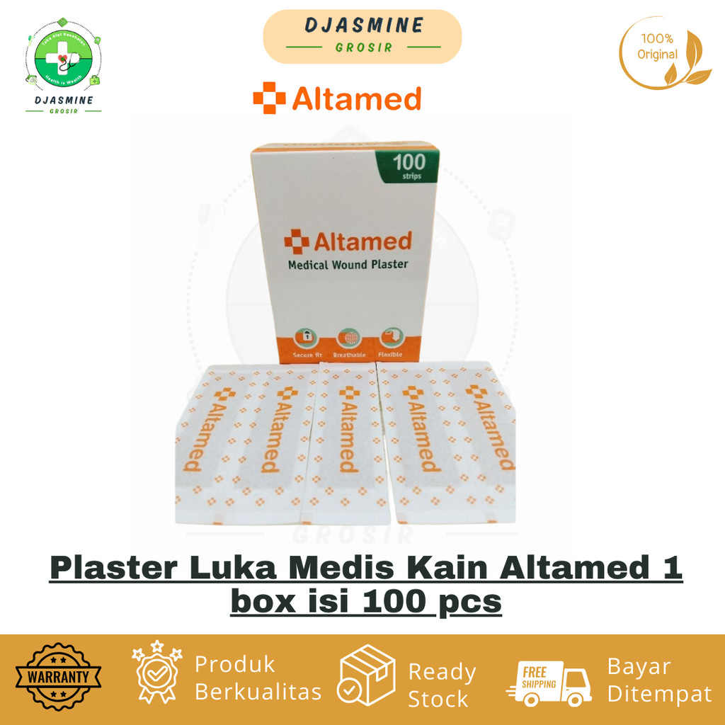 Jual Plester Luka Medis Altamed Box isi 100pcs/ Plaster Luka Kain ...