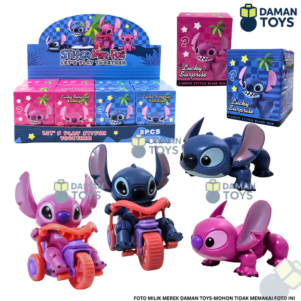 Jual Mainan Figure Lilo & Stitch Riding Bike Blind Box | Shopee Indonesia