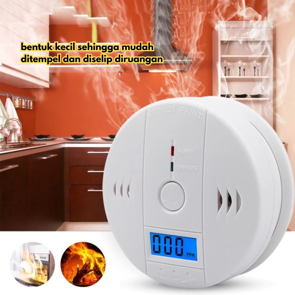 Jual Alat Detektor Carbon Monoxide Detector Asap Karbon Monoksida CO ...