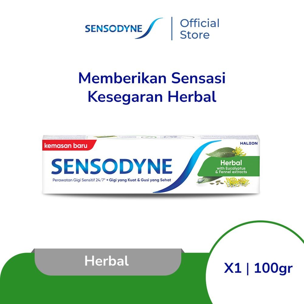 Jual SENSODYNE PASTA GIGI HERBAL 100g | Shopee Indonesia
