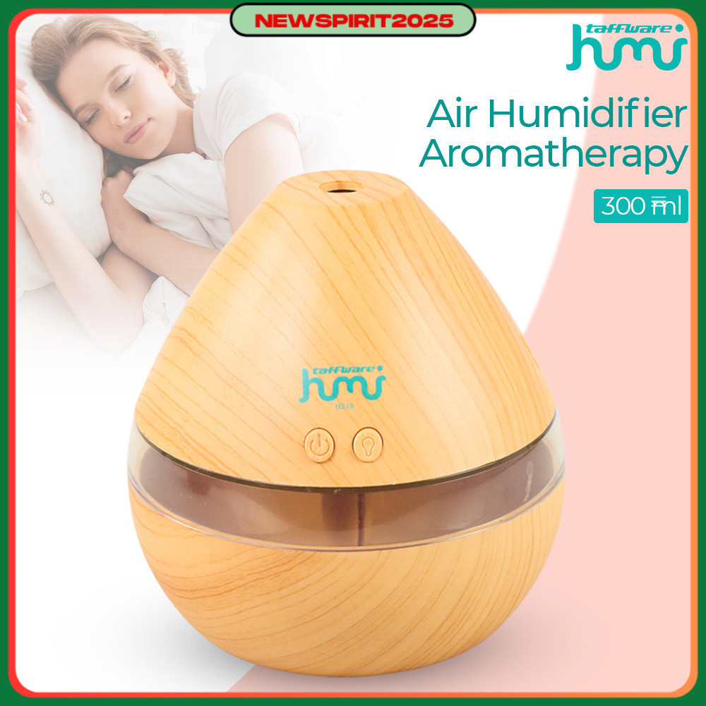 Jual Taffware HUMI Air Humidifier Aromatherapy Oil Diffuser Wood 300ml ...