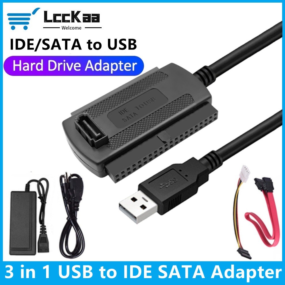 Jual 3 in 1 IDE SATA to USB Adapter Cable USB to SATA IDE Converter for ...