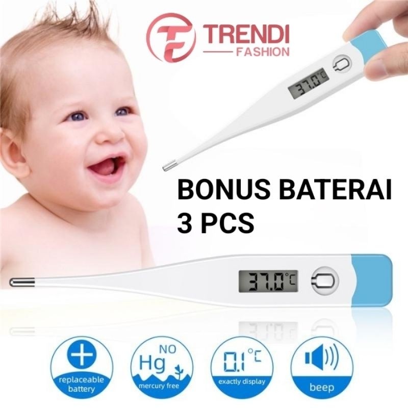 Jual BS Thermometer Digital (Bonus Baterai 3pcs) - Alat Pengukur Suhu ...
