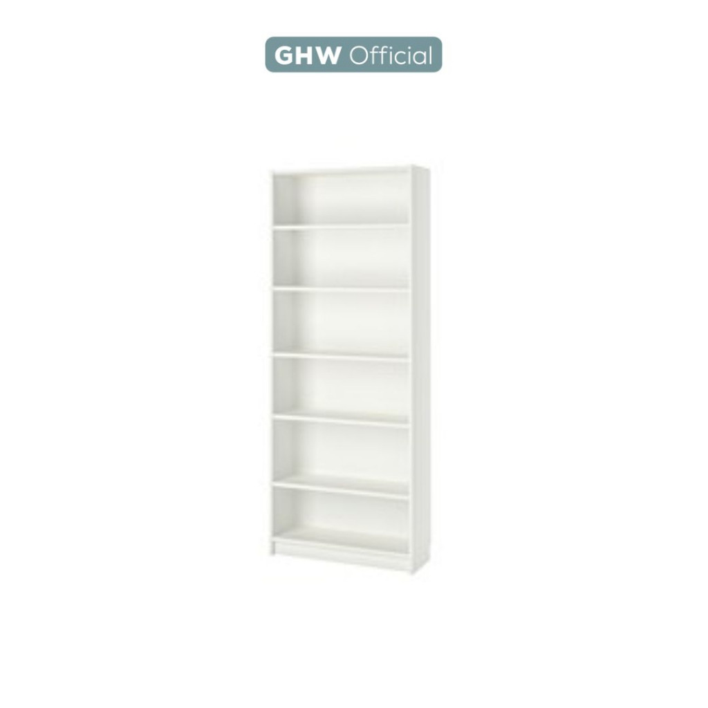 Jual NEW ARRIVAL SWITZERLAND Rak buku putih uk 80x28x202 cm kayu, rak ...